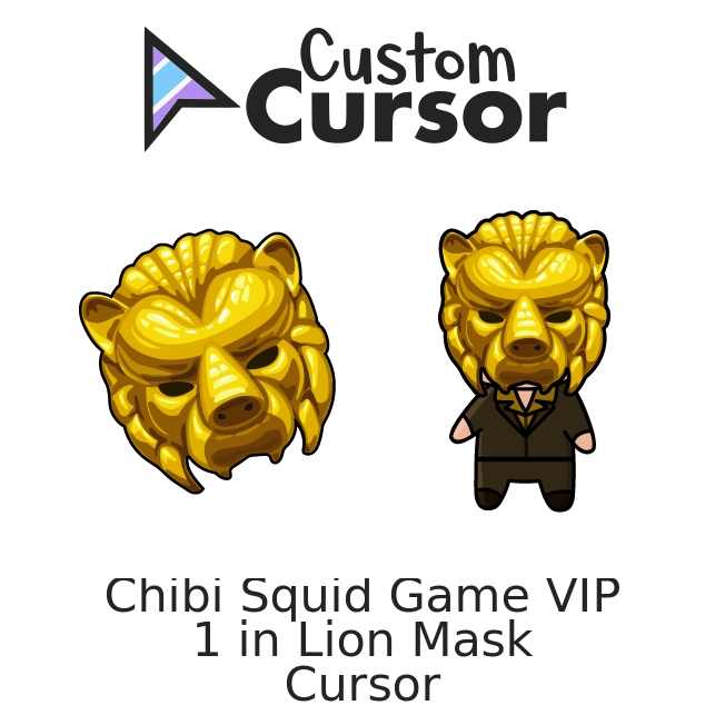 Chibi Squid Game VIP 1 in Lion Mask cursor – Custom Cursor