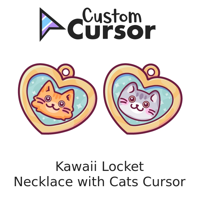 Kawaii Locket Necklace with Cats курсор пак – Custom Cursor Kawaii Locket Necklace with Cats курсор пак – Custom Cursor