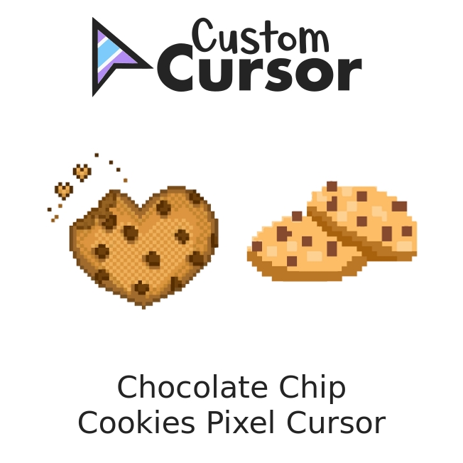 Chocolate Chip Cookies Pixel cursor – Custom Cursor