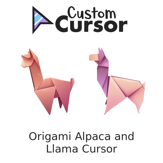 Origami Alpaca and Llama cursor – Custom Cursor