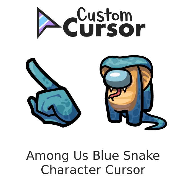 Among Us Blue Snake Character cursor – Custom Cursor