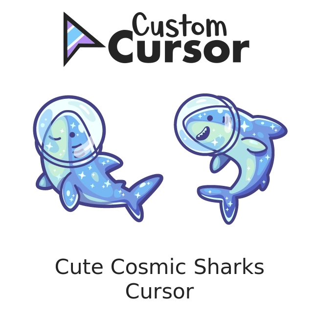 Cute Cosmic Sharks cursor – Custom Cursor