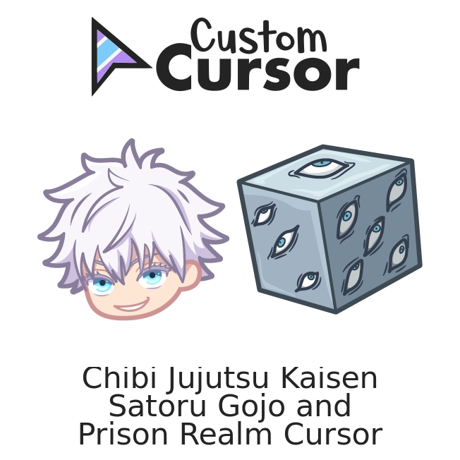 Chibi Jujutsu Kaisen Satoru Gojo and Prison Realm cursor – Custom Cursor