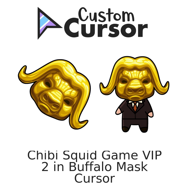 Chibi Squid Game VIP 2 in Buffalo Mask cursor – Custom Cursor