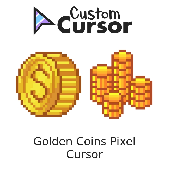 Golden Coins Pixel cursor – Custom Cursor