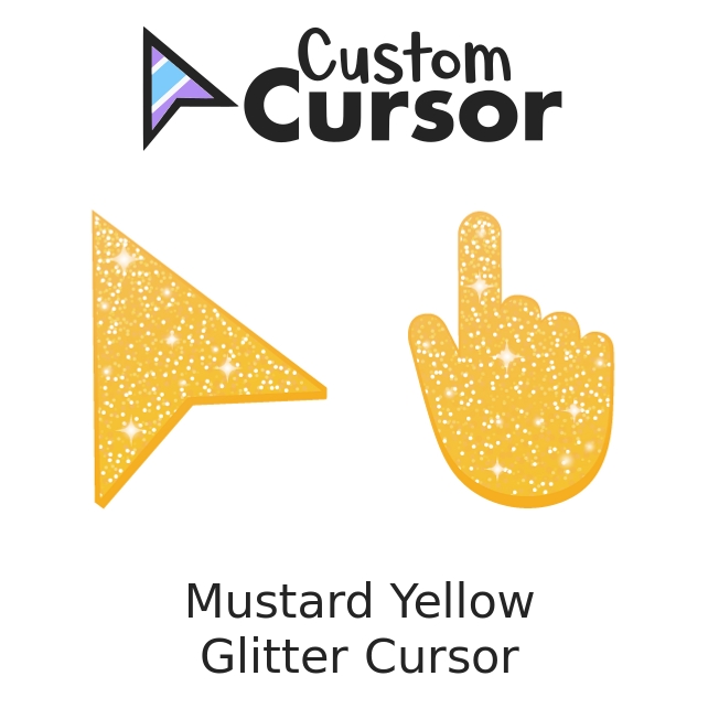 Mustard Yellow Glitter cursor – Custom Cursor