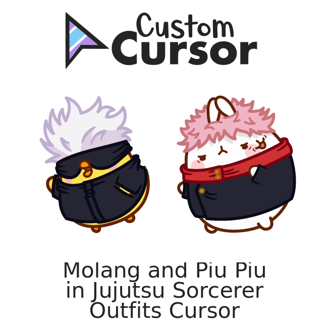 Molang and Piu Piu in Jujutsu Sorcerer Outfits cursor – Custom Cursor