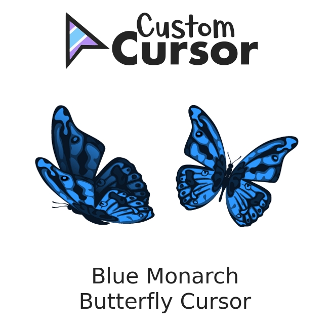 Blue Monarch Butterfly cursor – Custom Cursor