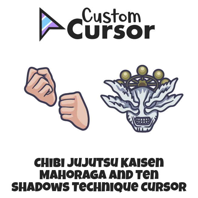 Chibi Jujutsu Kaisen Mahoraga and Ten Shadows Technique cursor – Custom ...