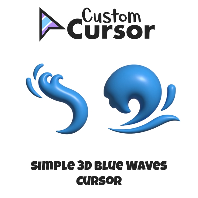 Simple 3D Blue Waves cursor – Custom Cursor