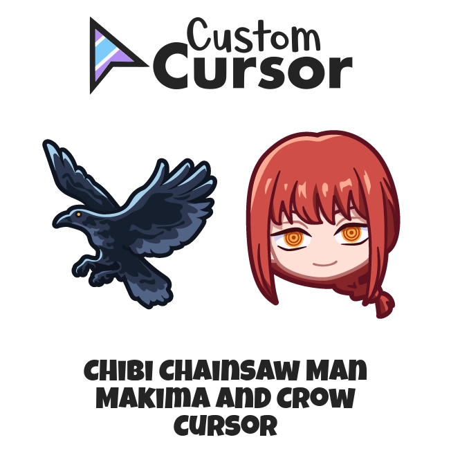 Chibi Chainsaw Man Makima and Crow cursor – Custom Cursor