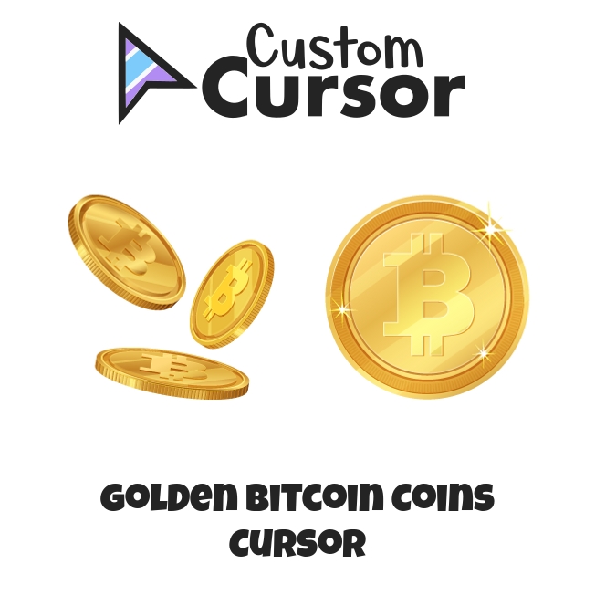 Golden Bitcoin Coins cursor – Custom Cursor