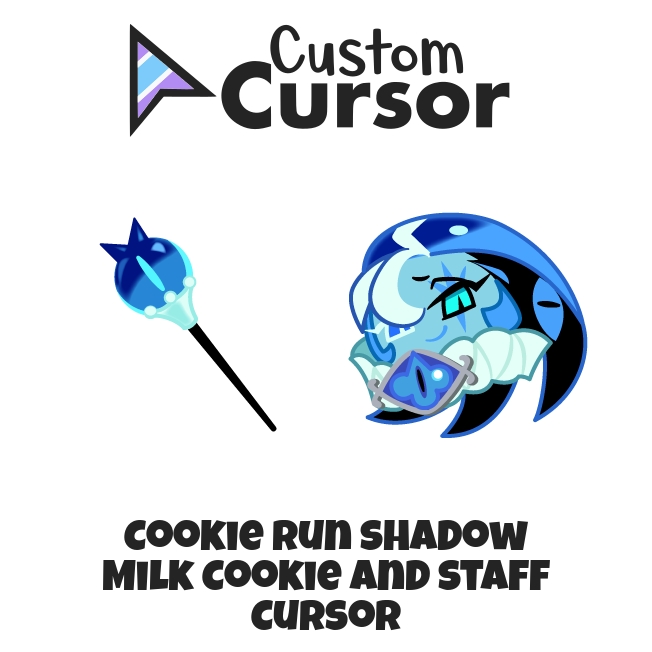 Cookie Run Shadow Milk Cookie and Staff cursor – Custom Cursor