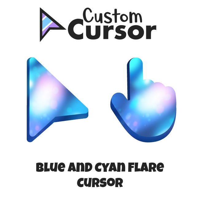 Blue and Cyan Flare cursor – Custom Cursor
