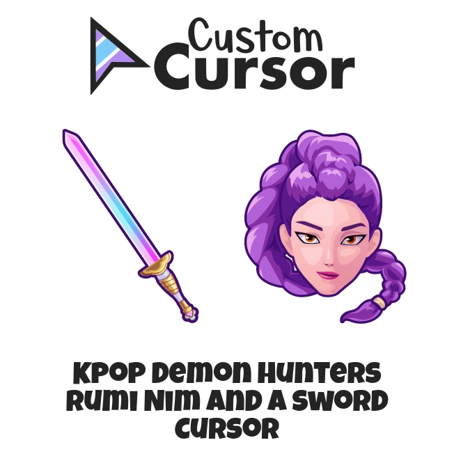 KPop Demon Hunters Rumi Nim and a Sword cursor – Custom Cursor