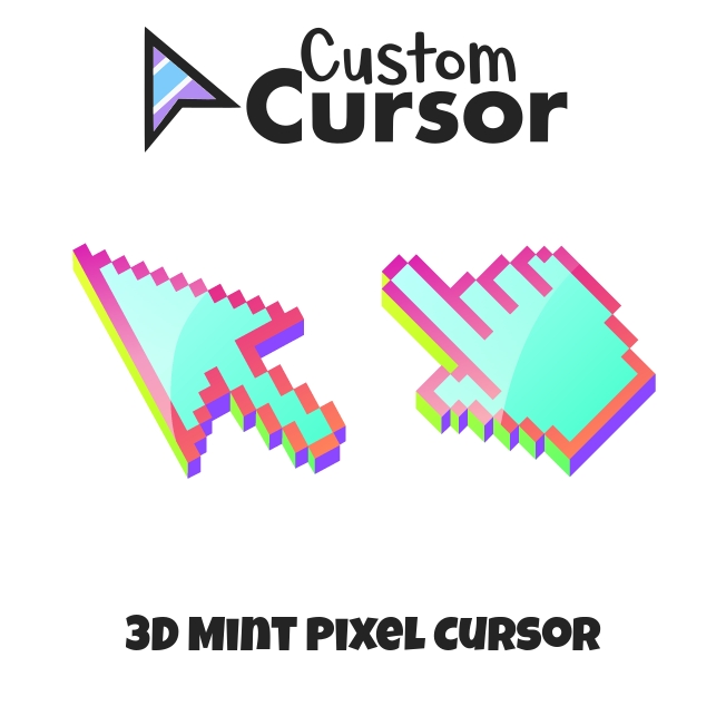3D Mint Pixel курсор пак – Custom Cursor