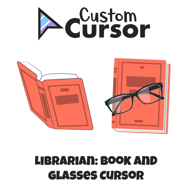 Librarian: Book and Glasses cursor – Custom Cursor