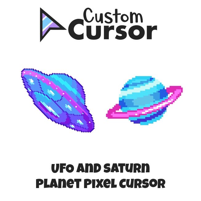 UFO and Saturn Planet Pixel курсор пак – Custom Cursor