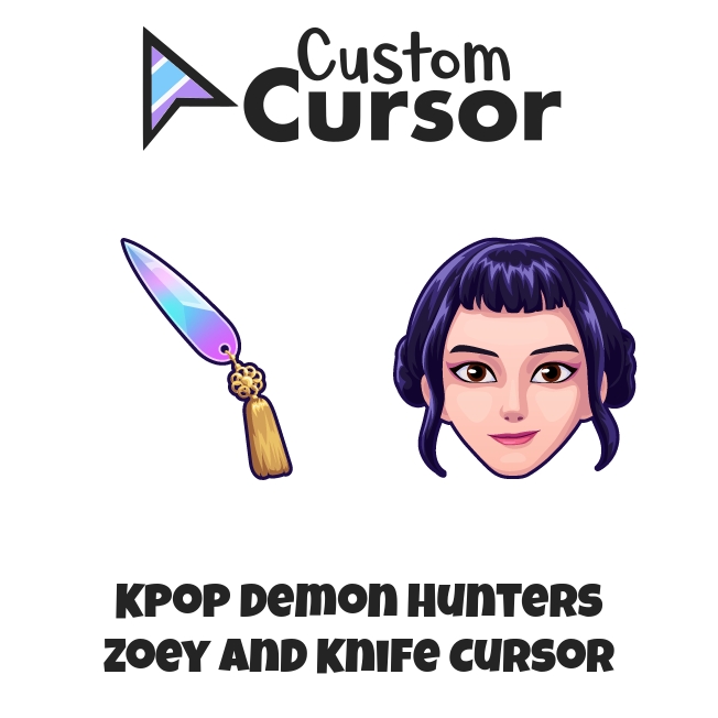 KPop Demon Hunters Zoey and Knife cursor – Custom Cursor