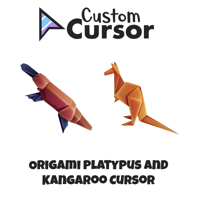 Origami Platypus and Kangaroo cursor – Custom Cursor