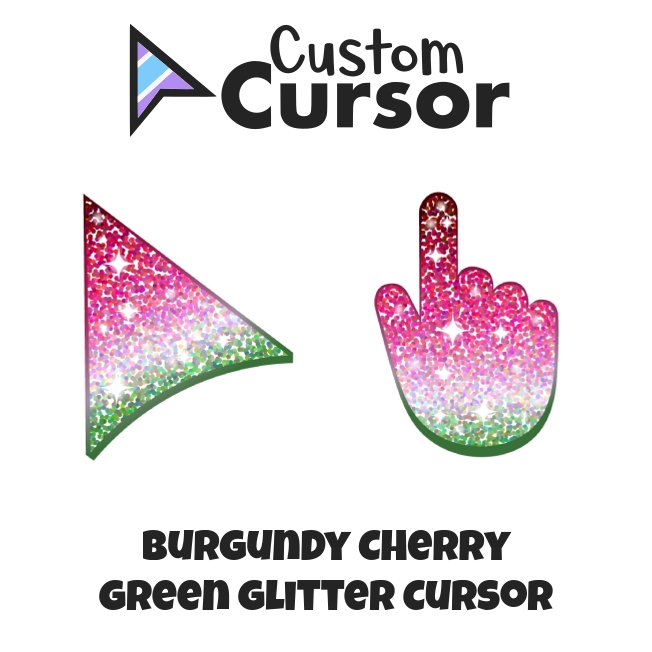 Burgundy Cherry Green Glitter cursor – Custom Cursor