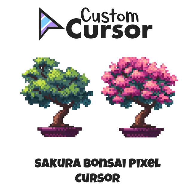 Sakura Bonsai Pixel cursor – Custom Cursor