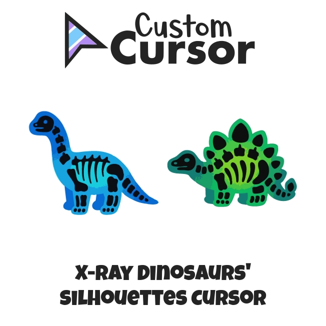 X-Ray Dinosaurs' Silhouettes cursor – Custom Cursor