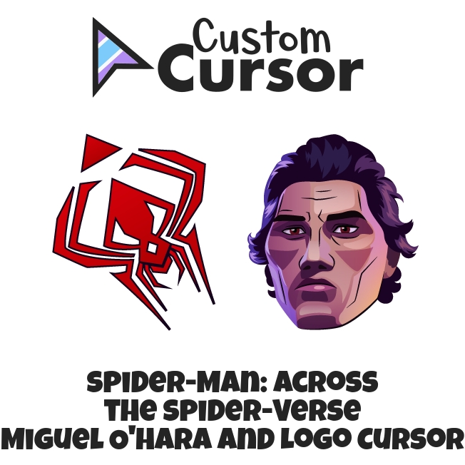 Spider-Man: Across the Spider-Verse Miguel O'Hara and Logo cursor ... Spider-Man: Across the Spider-Verse Miguel O'Hara and Logo cursor ...