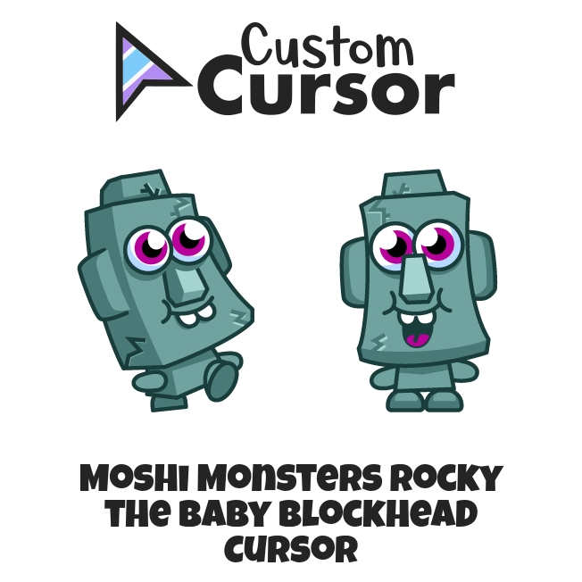Moshi Monsters Rocky the Baby Blockhead cursor – Custom Cursor