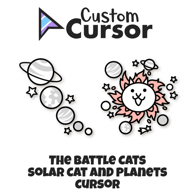 The Battle Cats Solar Cat and Planets cursor – Custom Cursor
