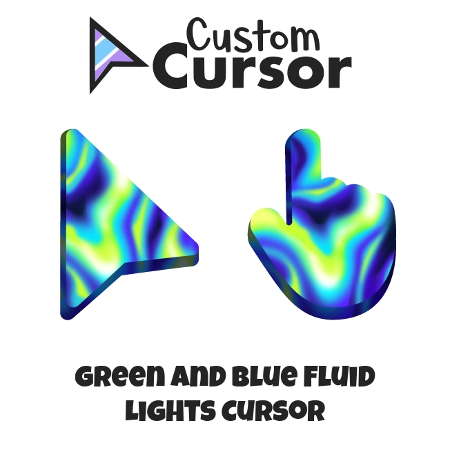 Green and Blue Fluid Lights cursor – Custom Cursor