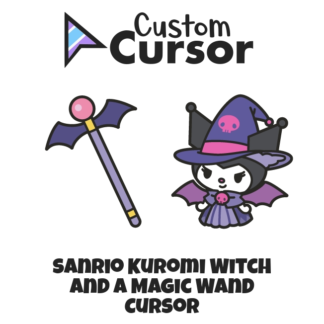 Sanrio Kuromi Witch and a Magic Wand cursor – Custom Cursor