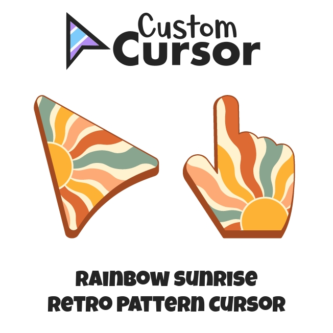 Rainbow Sunrise Retro Pattern курсор пак – Custom Cursor