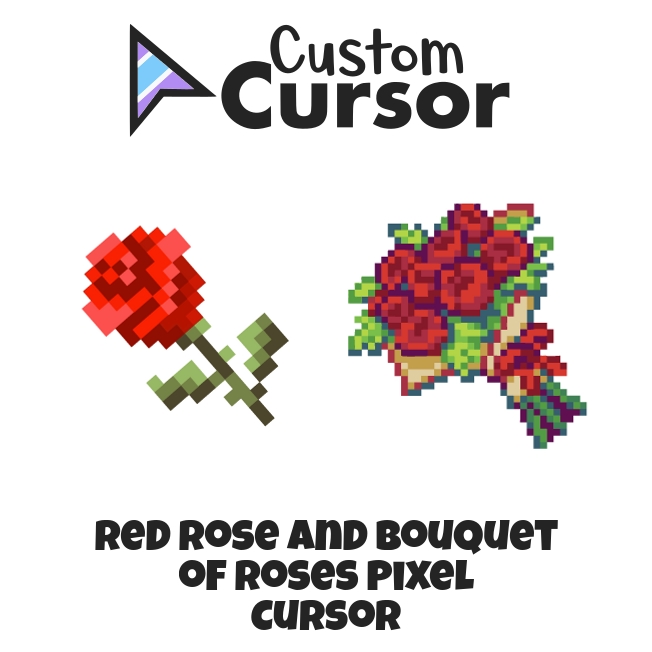 Red Rose and Bouquet of Roses Pixel cursor – Custom Cursor
