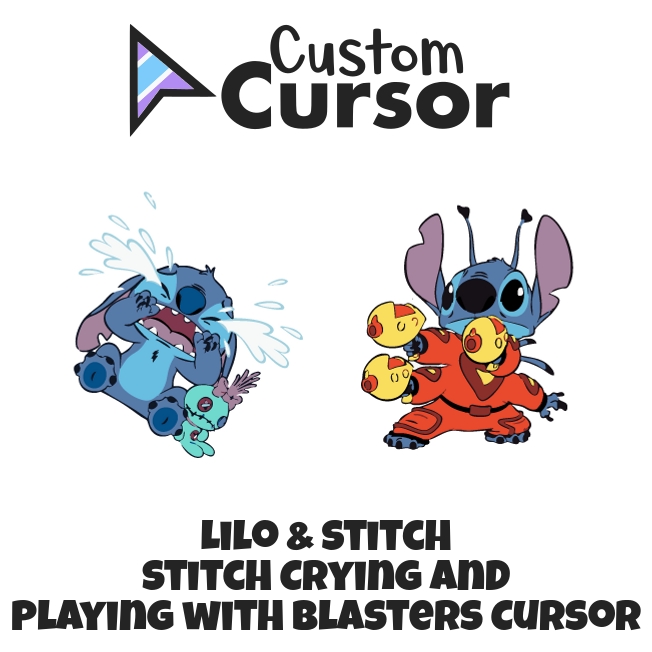 Lilo & Stitch Stitch Crying and Playing with Blasters cursor – Custom ...