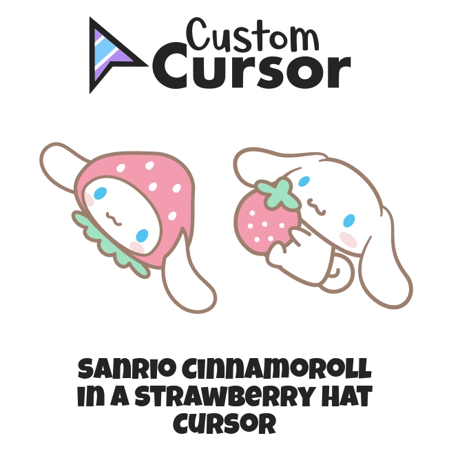 Sanrio Cinnamoroll in a Strawberry Hat cursor – Custom Cursor