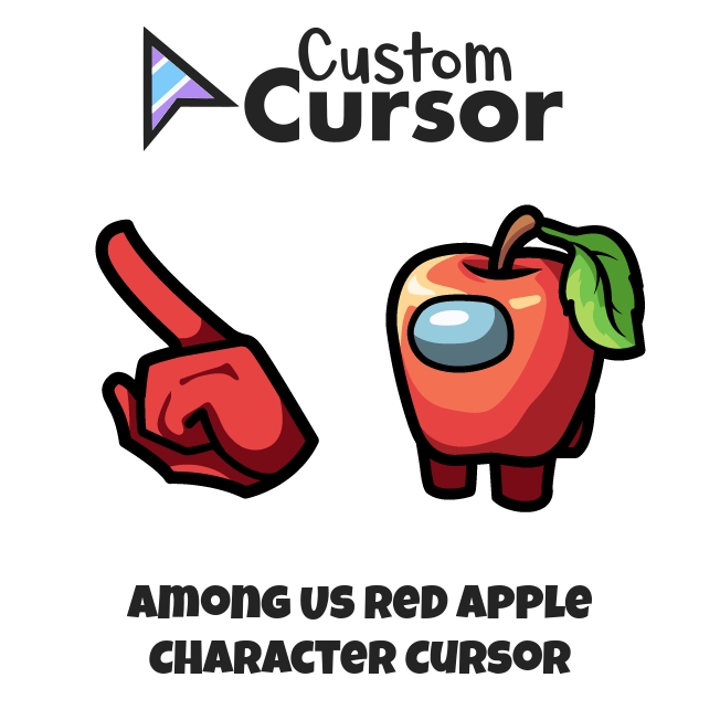 Among Us Red Apple Character cursor – Custom Cursor