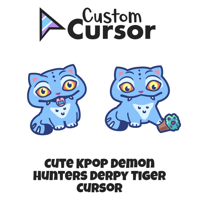 Cute KPop Demon Hunters Derpy Tiger cursor – Custom Cursor