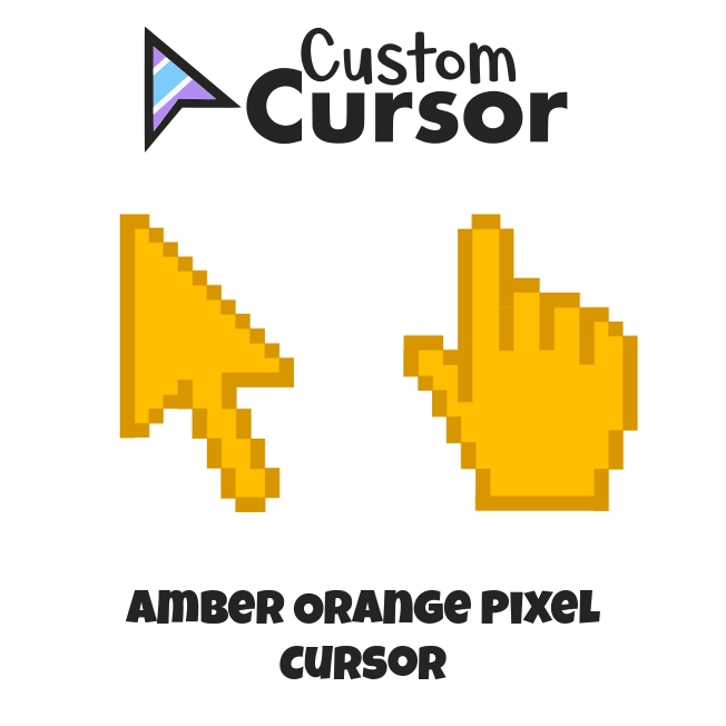 Ámbar Naranja Pixel cursor – Custom Cursor