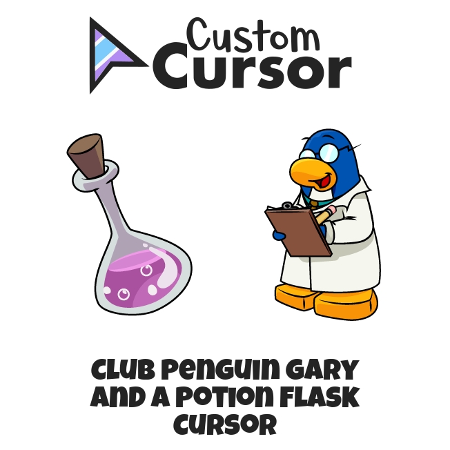 Club Penguin Gary and a Potion Flask cursor – Custom Cursor