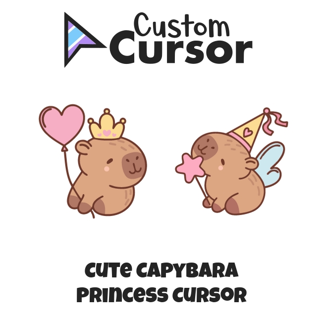 Cute Capybara Princess cursor – Custom Cursor