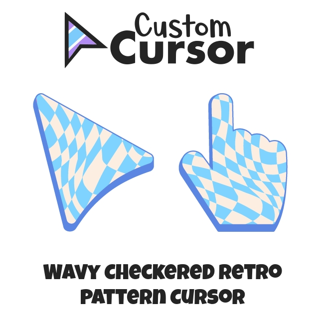 Wavy Checkered Retro Pattern cursor – Custom Cursor
