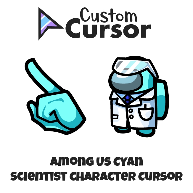 Among Us Cyan Scientist Character cursor – Custom Cursor