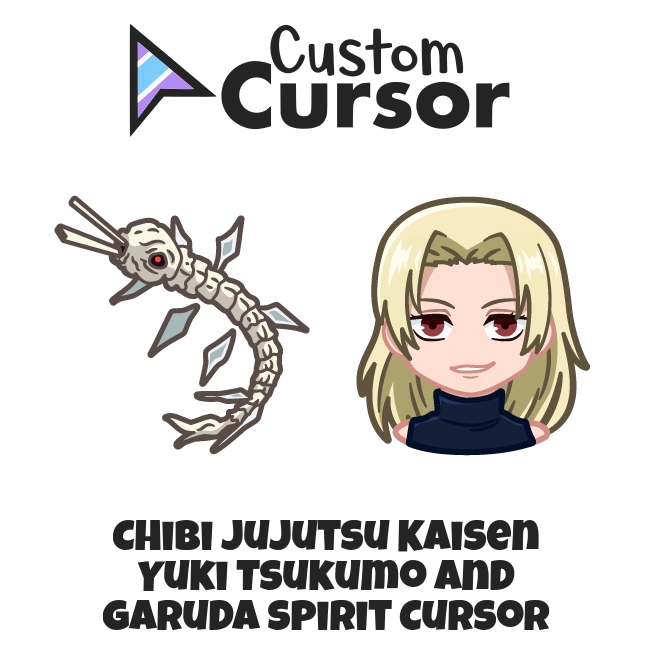 Chibi Jujutsu Kaisen Yuki Tsukumo y Espíritu Garuda cursor – Custom Cursor