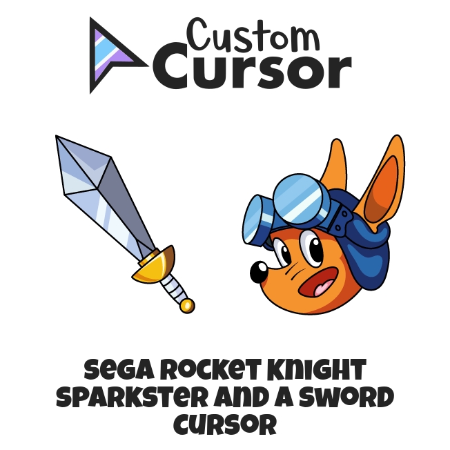 Sega Rocket Knight Sparkster and a Sword cursor – Custom Cursor
