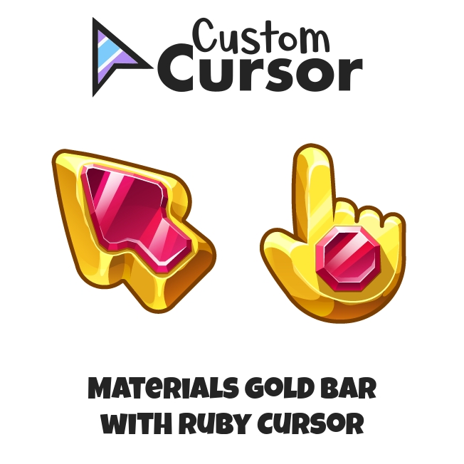 Materials Gold Bar with Ruby cursor – Custom Cursor