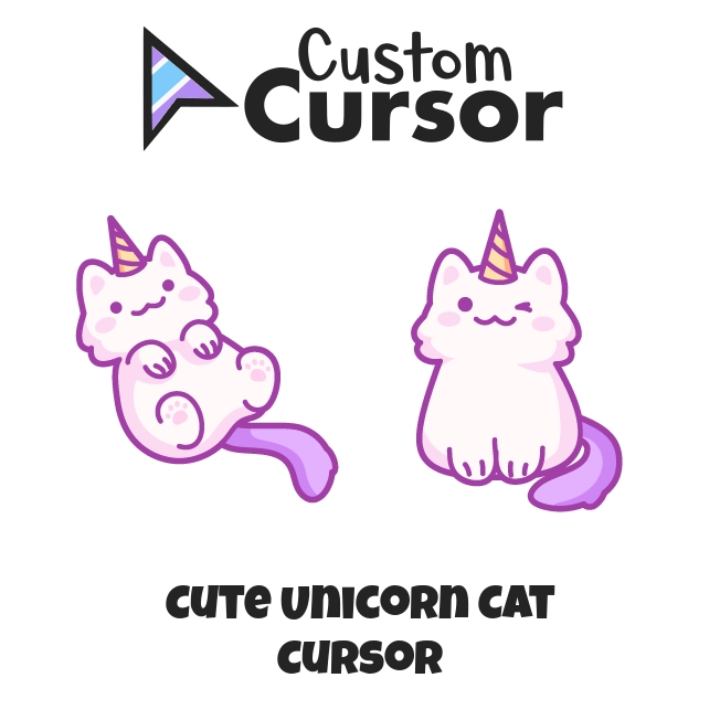 Cute Unicorn Cat cursor – Custom Cursor