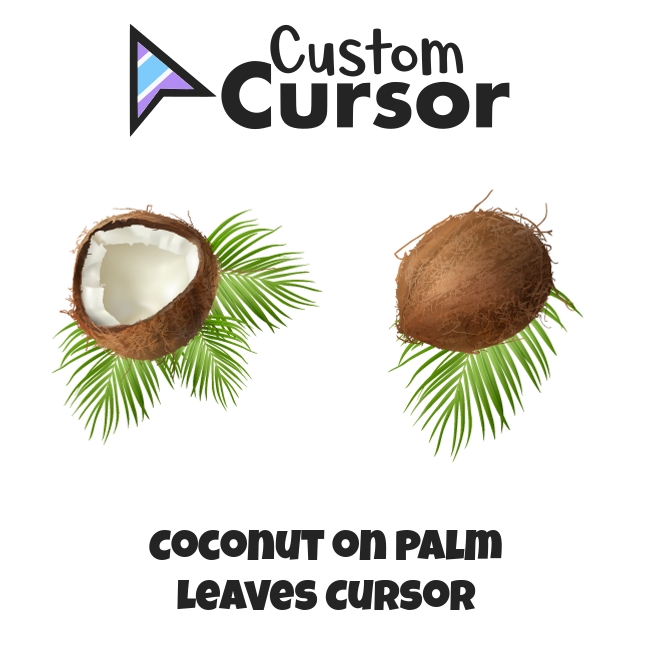 Coconut on Palm Leaves cursor – Custom Cursor