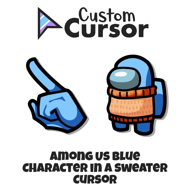 Among Us Personaje Azul de Suéter cursor – Custom Cursor