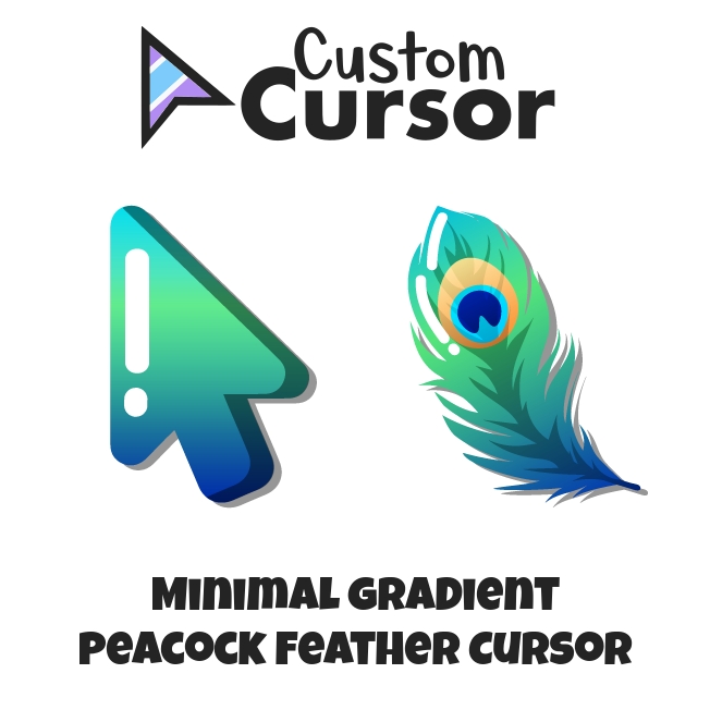 Minimal Gradient Peacock Feather курсор пак – Custom Cursor
